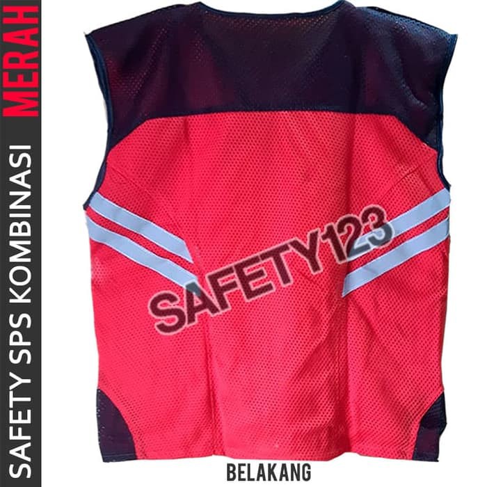 Jual V1604 rompi jaring safety kombinasi sps k3 vest 2 lapis tebal ...