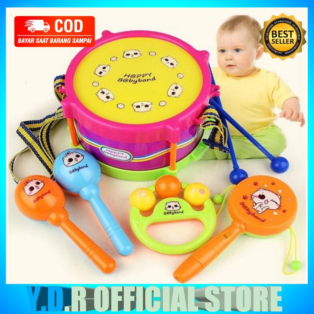 Jual MAINAN ANAK BABY DRUM SET 5 PCS / MAINAN ALAT MUSIK DRUM MUSIKAL ...