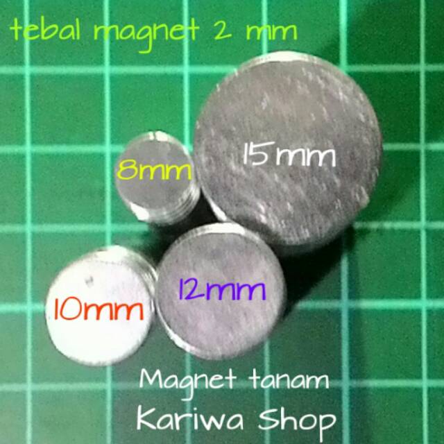 Jual Magnet tanam ukuran 2 x 15 mm, per 1 pcs | Shopee Indonesia