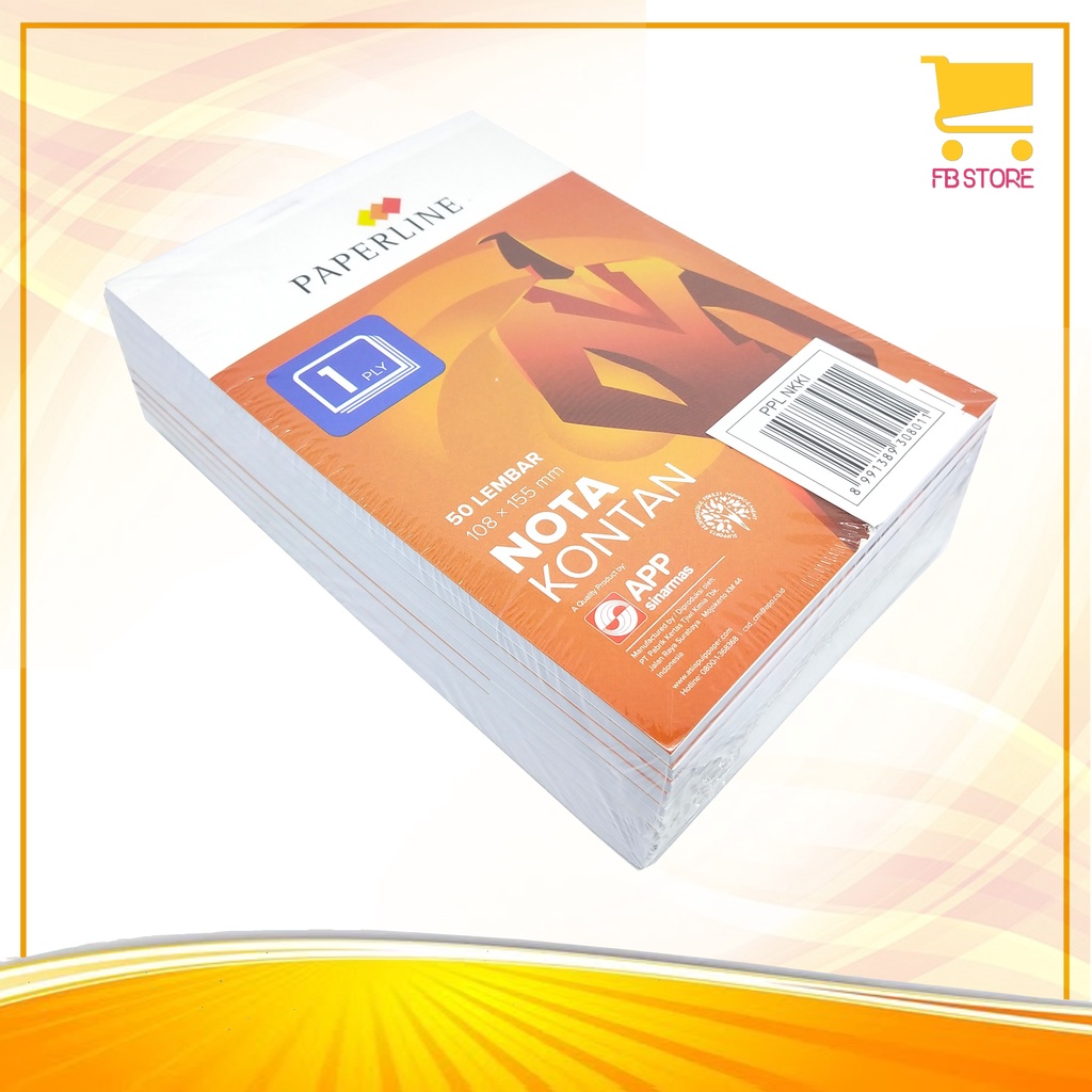 Jual Nota Kontan APP Paperline 1 Ply Kecil 108 x 155mm Per Pak (10 Pcs ...
