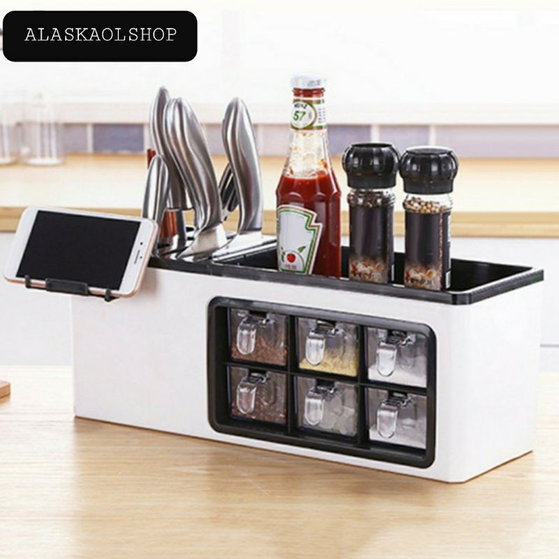 Jual Rak Storage Box Organizer Model Wall Mount Untuk Bumbu Dapur ...