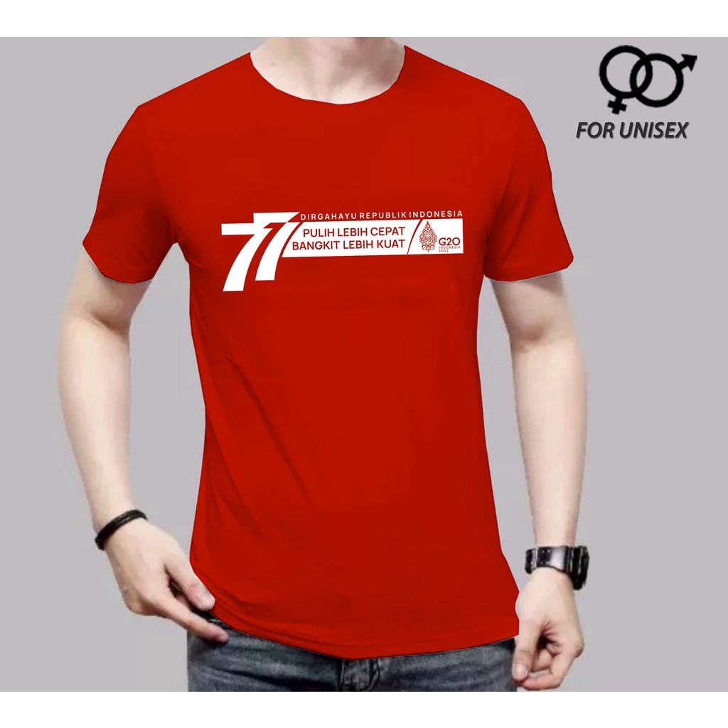 Jual kaos kemerdekaan HUT RI 77 baju hut ri 77 indonesia merdeka kaos garuda Cotton | Shopee ...