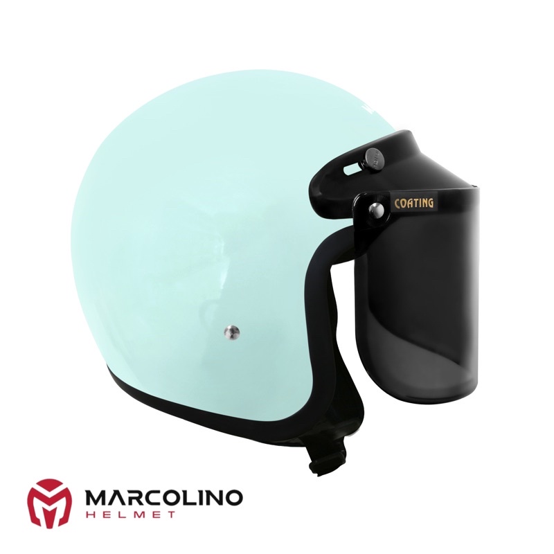 Jual Helm Bogo Retro Marcolino Pastel Tosca SNI Flat Visor | Shopee ...