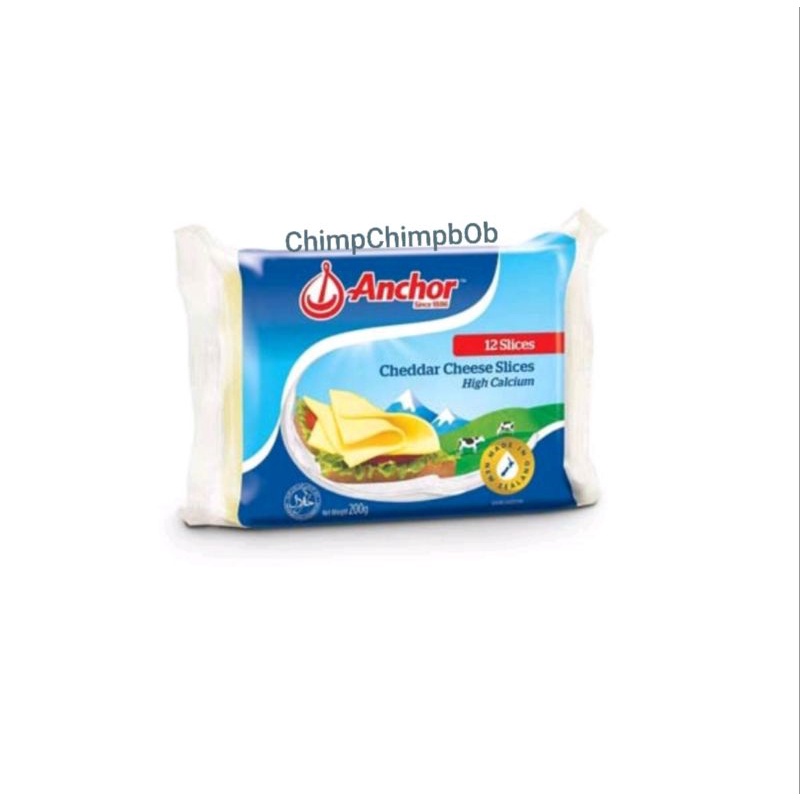 Jual ANCHOR CHEDDAR CHEESE SLICE 200 GRAM / ANCHOR KEJU CHEDDAR SLICE ...