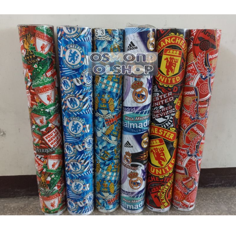 Jual Sticker FunFix Motif Club Bola (Meteran) | Shopee Indonesia