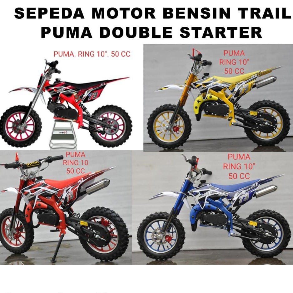 Jual Sepeda Motor Bensin Trail Puma Double Starter | Shopee Indonesia