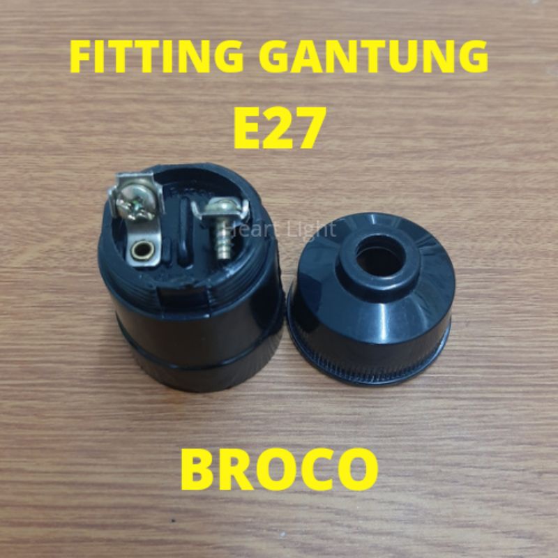 Jual Fitting gantung hitam e27/broco fitting gantung hitam/fitting ...