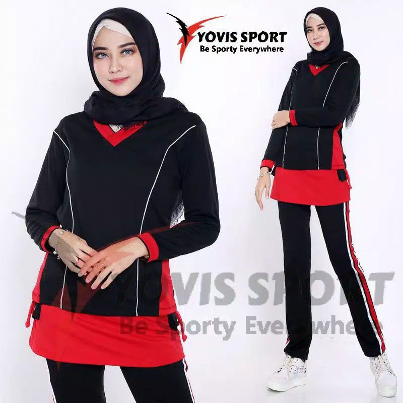 Jual BS12 Setelan Baju Training Wanita Plat Rok kantong kargo | seragam ...