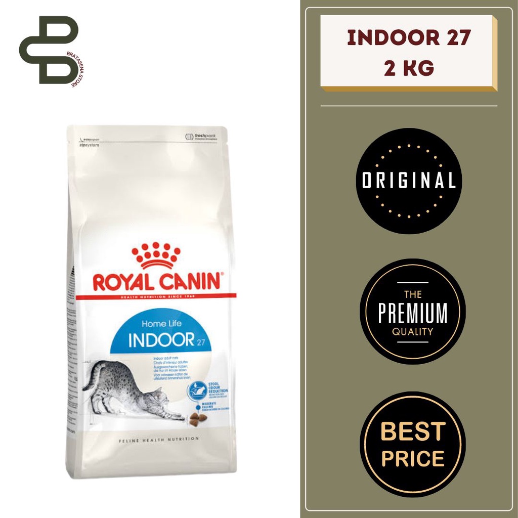 Jual ROYAL CANIN INDOOR 27 ADULT 2 KG DRY MAKANAN KUCING DEWASA ...