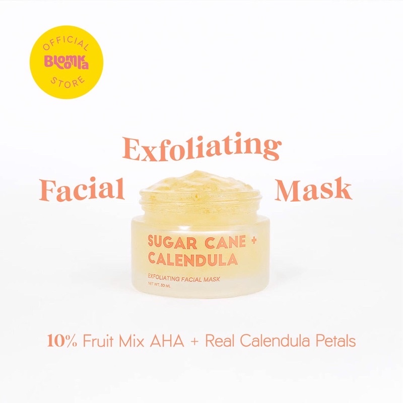 Jual BLOOMKA Sugar Cane + Calendula Exfoliating Gel Mask (Komedo, Milia ...