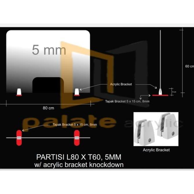 Jual BARANG BARU PARTISI / PEMBATAS MEJA AKRILIK TABLE DIVIDER KASIR ...