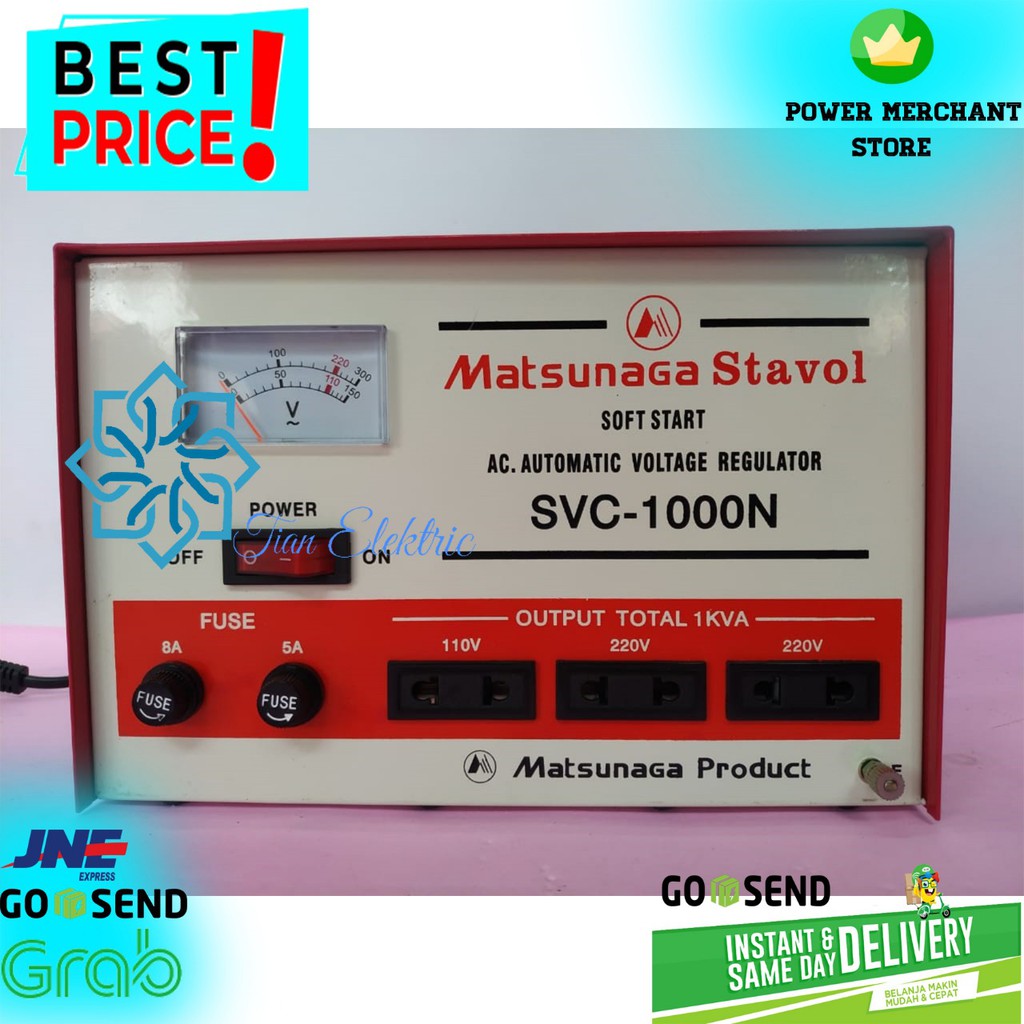 Jual MATSUNAGA Stabilizer 1000 Watt / Stavol SVC-1000N | Shopee Indonesia