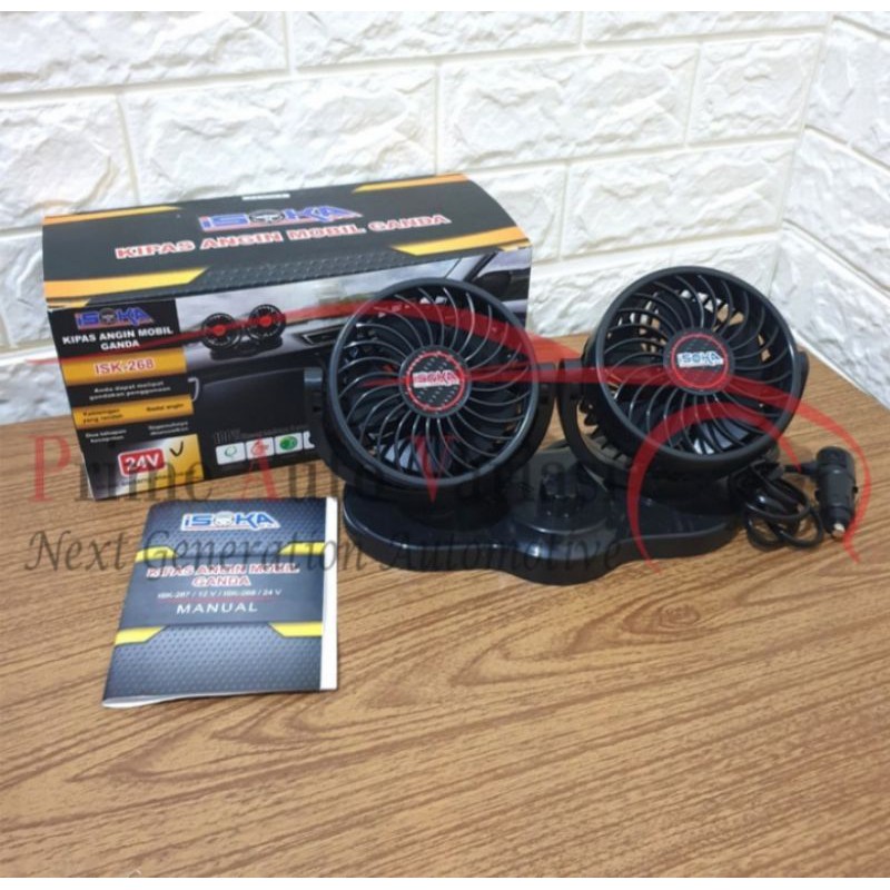 Jual Kipas Angin Mobil 24 Volt Double van Blower Asap rokok | Shopee ...