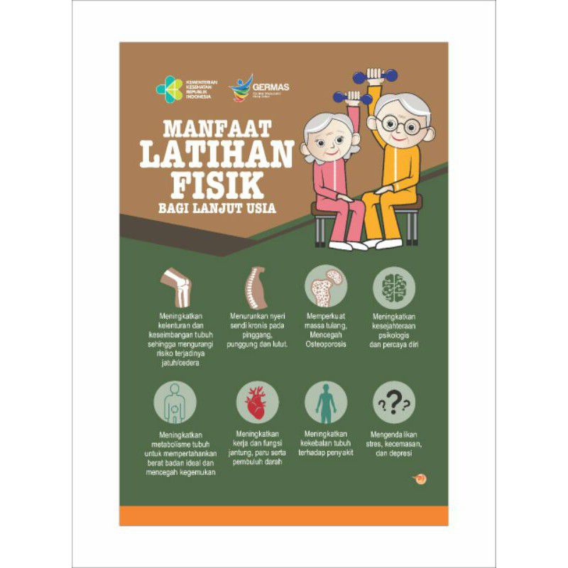 Jual Poster Manfaat Latihan Fisik Bagi Lanjut Usia | Shopee Indonesia