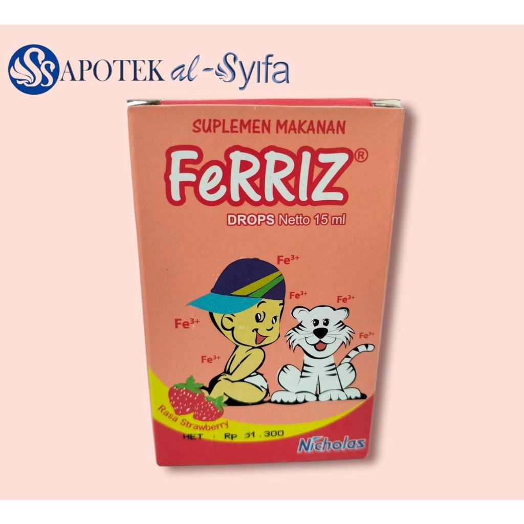 Jual Ferriz Drop & Sirup /Suplemen makanan/Suplemen Zat besi untuk anak ...