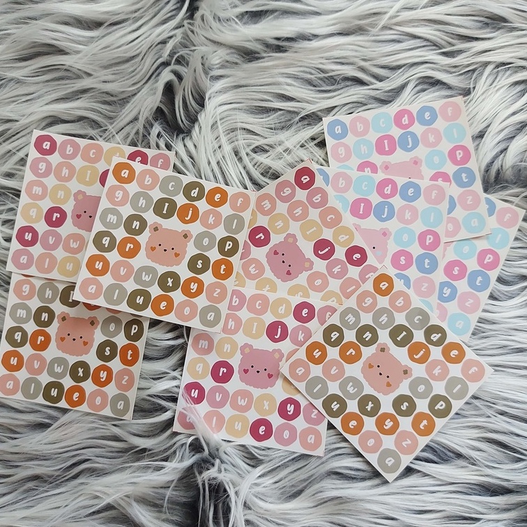 Jual jollygoodies | Sticker Alphabet Bear - Sticker Huruf DIY | Shopee ...