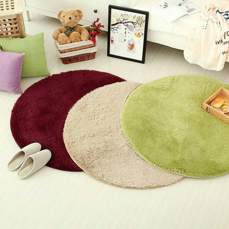Jual KARPET BULU BULAT 80cm KARPET LANTAI | Shopee Indonesia