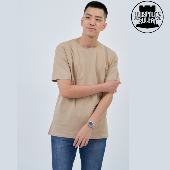 Jual Baju Kaos Polos Sultan Cotton Combed 30s Warna Khaki | Kaos Polos ... Jual Baju Kaos Polos Sultan Cotton Combed 30s Warna Khaki | Kaos Polos ...