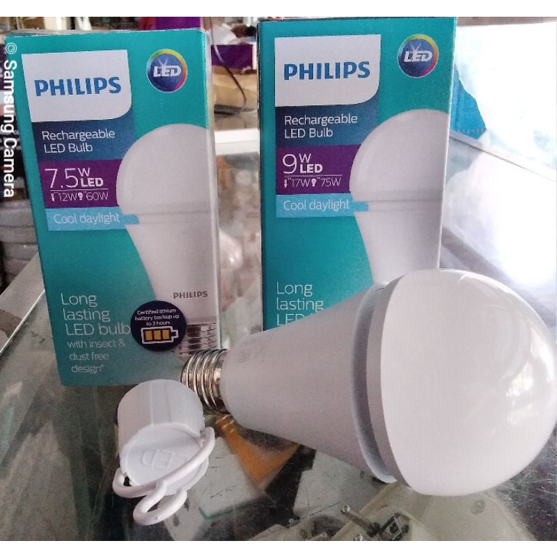 Jual Philips Rechargable LED Bulb~Lampu Emergency/Lampu Magic 7,5W, 9W ...