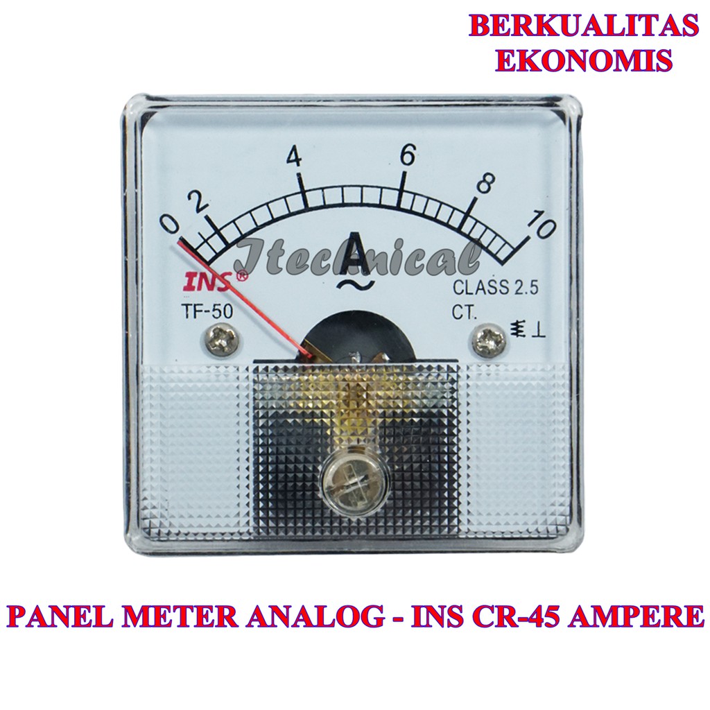 Jual PANEL METER ANALOG INS / AMPER METER INS CR 45 5A - 30A ANALOG | Shopee Indonesia