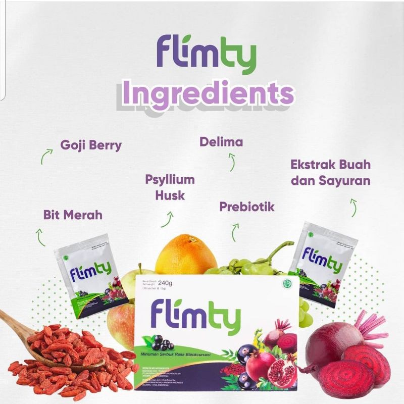 Jual Flimty Minuman Fiber Detoks Usus (Original) | Shopee Indonesia