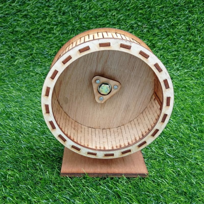 Jual rolling joging wheel hamster kayu diameter 12.5cm | Shopee Indonesia