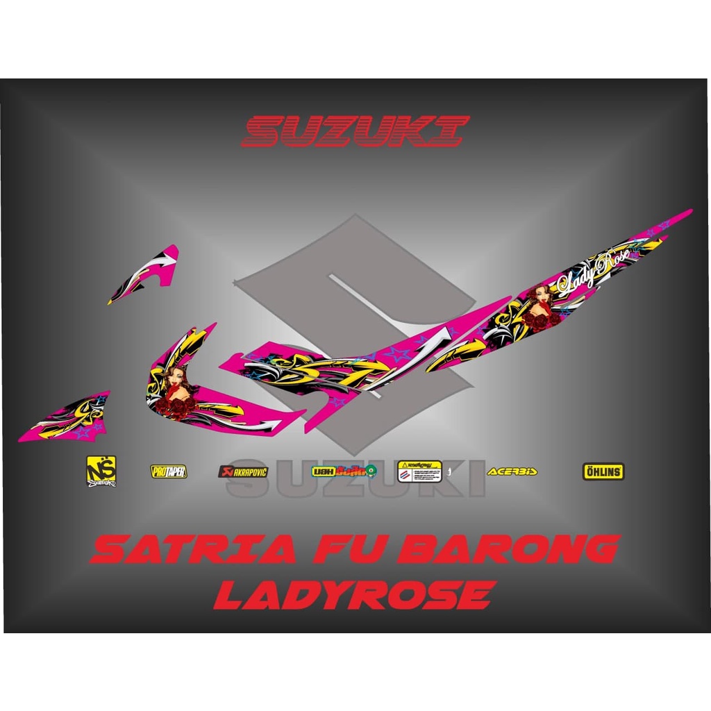 Jual stiker striping suzuki satria fu barong ladyrose ms | Shopee Indonesia