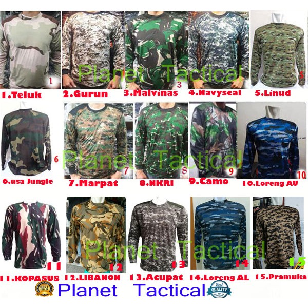 Jual KAOS LORENG ARMY LENGAN PANJANG | Shopee Indonesia