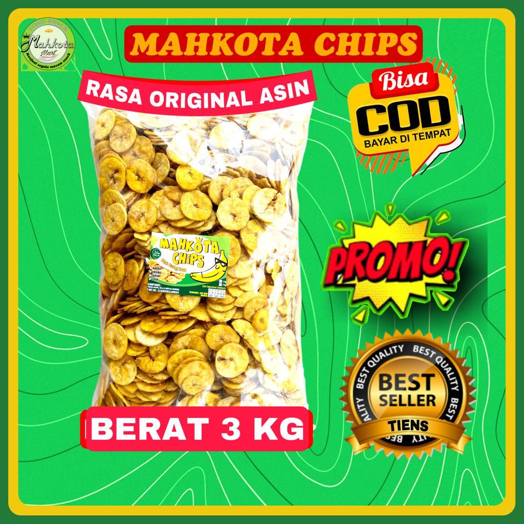 Jual KERIPIK PISANG MAHKOTA CHIPS ISI 3 KG, RASA NANGKA, RASA COKLATE ...