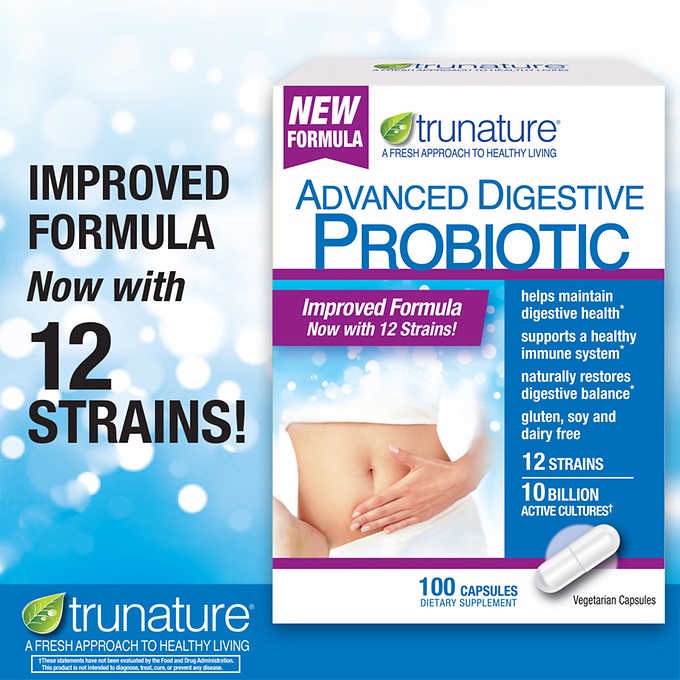 Jual Trunature Advanced Digestive Probiotic, Contains 100 Capsules ...
