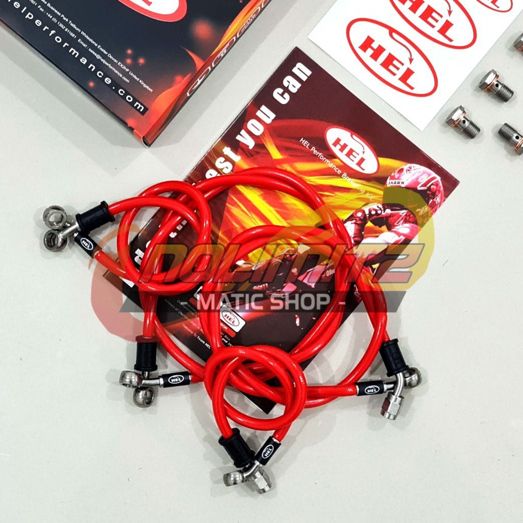Jual Selang Rem Brake Line Racing HEL Infinit Merah CBS ADV PCX 150 ...