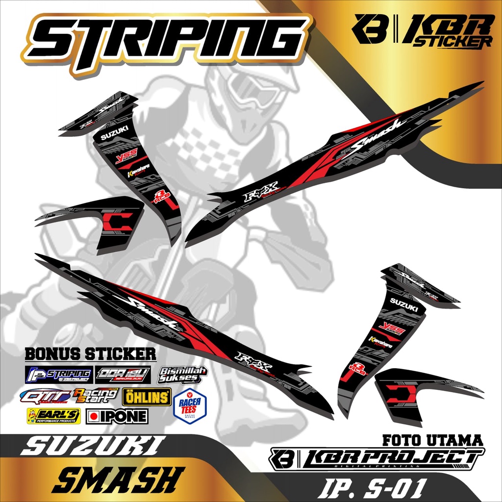 Jual (COD) SMASH STICKER STRIPING MOTOR HONDA SMAH DESIGN TERBARU.01 ...