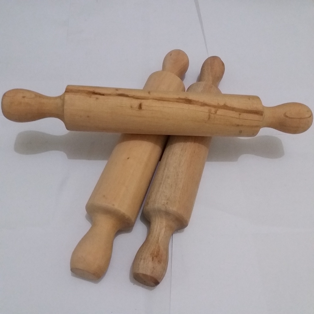 Jual roller pin kayu/roller penggilas adonan kue 32 cm | Shopee Indonesia