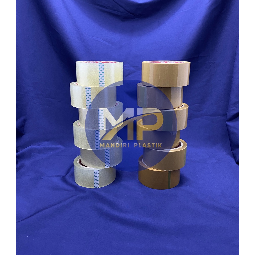 Jual Lakban Plastik 45mm / Plakban 2inch Bening Coklat 75yard -6pcs ...