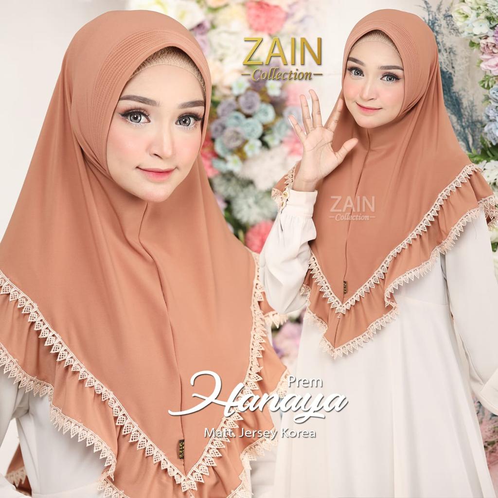 Jual Jilbab Instan Bergo Hanaya Prem Ori Zain Collection BY QOID | Shopee Indonesia