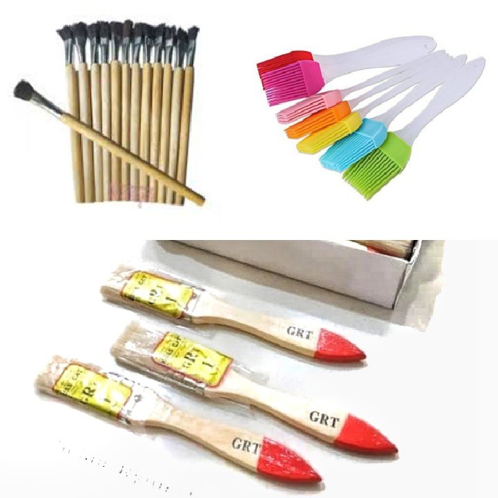 Jual KUAS kayu bulat pengoles KECIL / koas cat | Shopee Indonesia