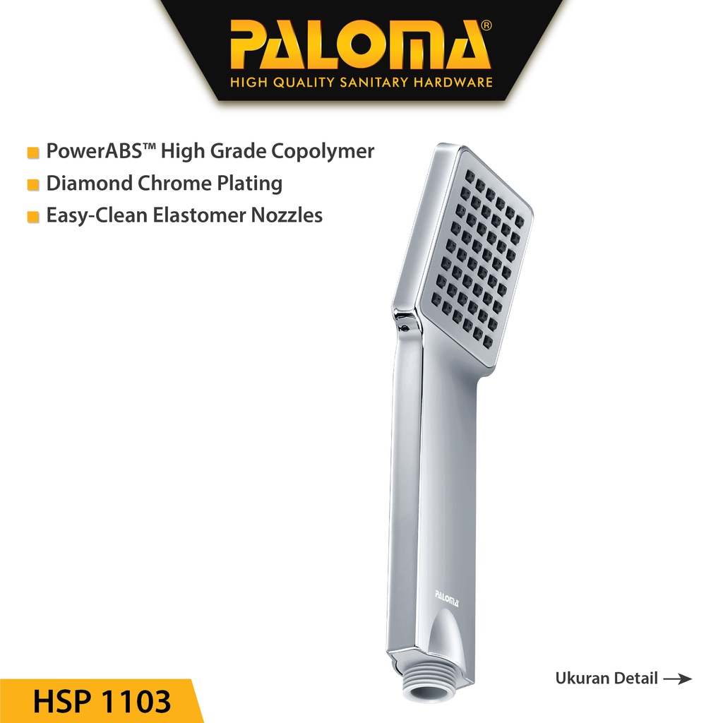 Jual PALOMA HSP 1103 Hand Shower Mandi Handshower Head Kepala Sower ABS ...