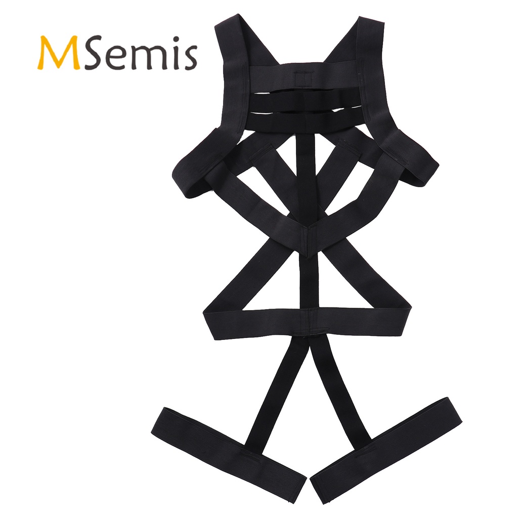 Jual Mens One-piece Body Shoulder Chest Harness Belt Elastic Straps ...