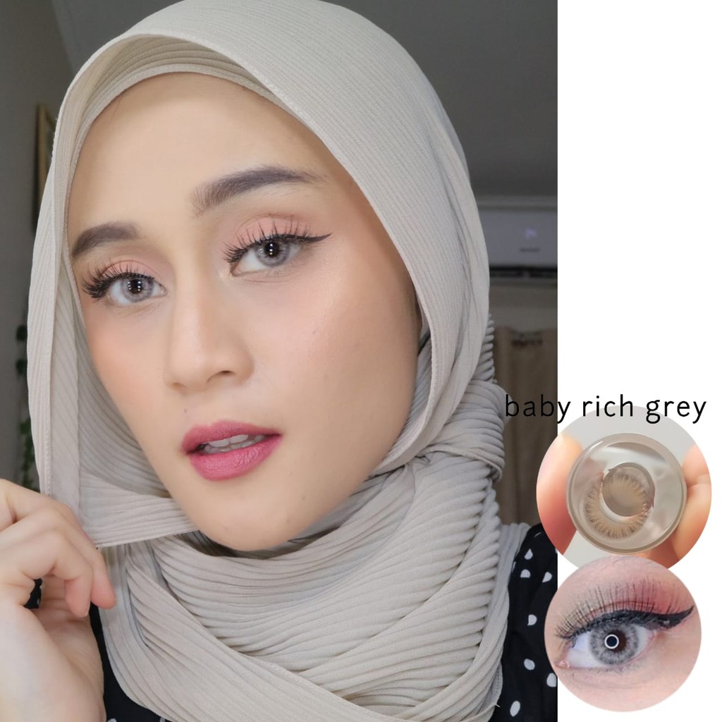 Jual Softlens Baby Rich Grey (Minus Only) / Kontak Lensa | Shopee Indonesia