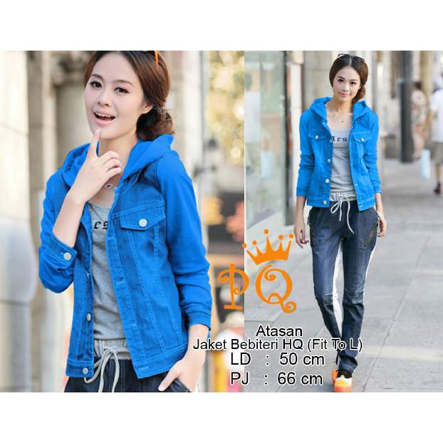 Jual 05034 jaket biru /jacket biru wanita / blazer wanita | Shopee ...