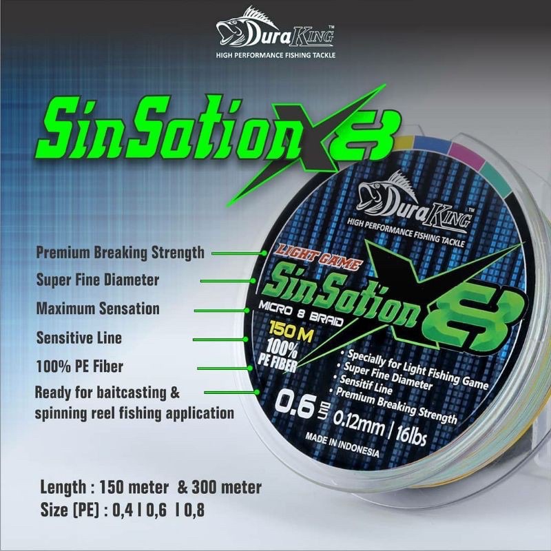 Jual Senar pe Duraking sinsation x8 | Shopee Indonesia