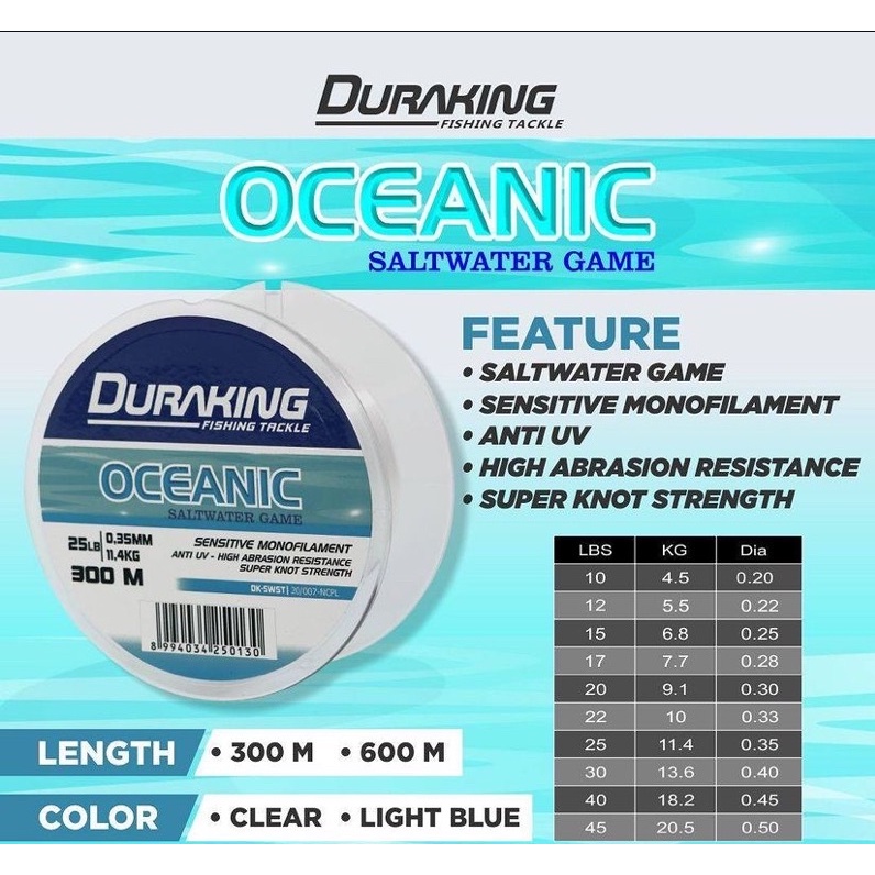 Jual Senar Pancing - Senar Duraking Oceanic 300 M | Shopee Indonesia