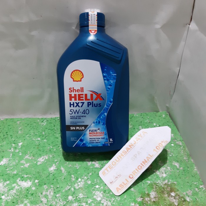 Jual Oli Shell Helix Biru HX7 SN Plus 5W-40 Fully Synthetic 1 Liter ...