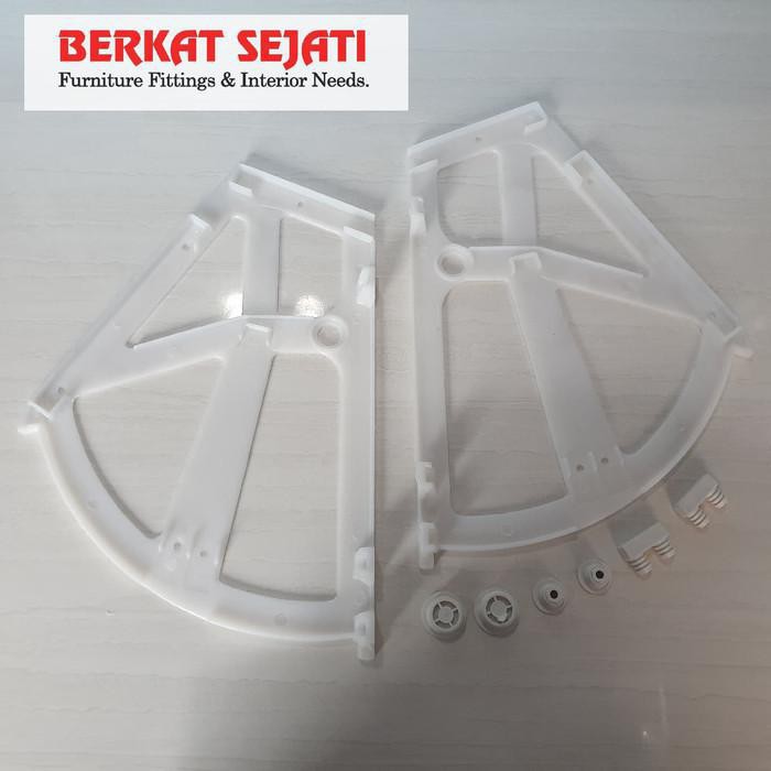 Jual Bracket Fitting Engsel Lemari Rak Sepatu Putar 2 Susun Plastik ...