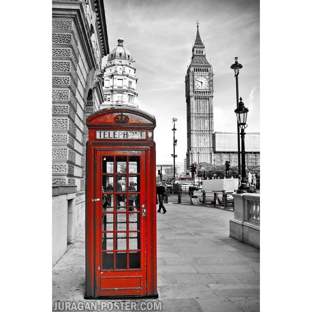 Jual Hiasan Dekorasi Dinding Poster Kota London Inggris 31 60x90cm ...