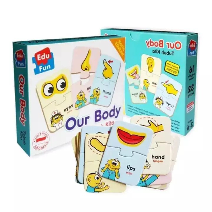Jual Flash Card Puzzle OUR BODY Puzzlo Anggota Tubuh Mainan Edukasi ...