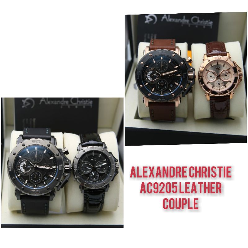 Jual JAM TANGAN COUPLE ALEXANDRE CHRISTIE AC 9205 LEATHER ORIGINAL ...