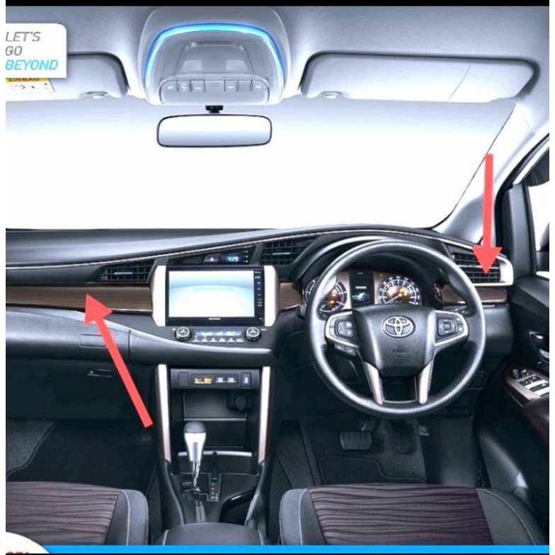 Jual panel wood dashboard innova reborn set 2 kiri dan kanan original ...