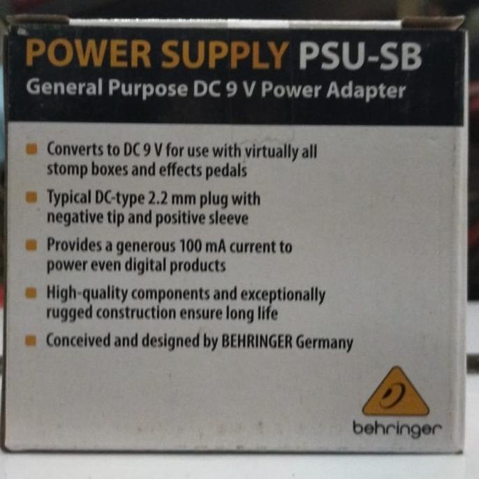 Jual Behringer PSU-SB DC 9 Volt power adaptor Stompbox Effect Gitar ...