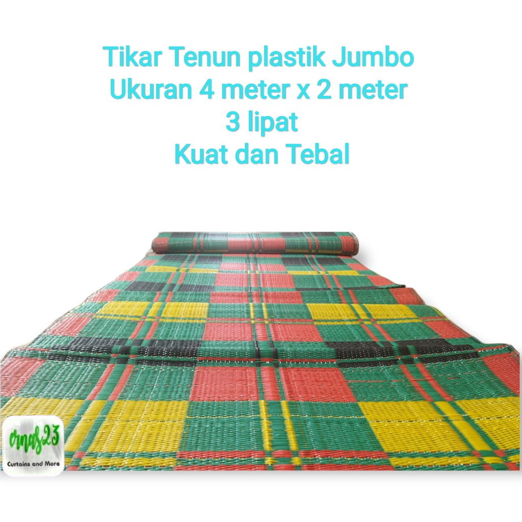 Jual Tikar PIKNIK Jumbo 4 meter X 2 meter Tikar tenun plastik jumbo ...
